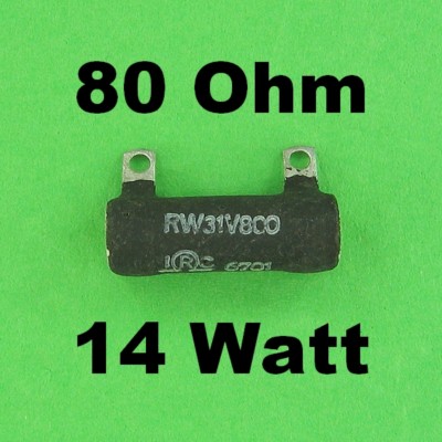 80 Ohm 14W 5% IRC RW31V800 Wirewound Power Resistor, Replaces 8 10 11 ...