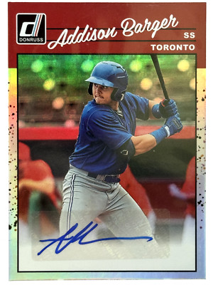 2023 Panini Donruss Addison Barger Optic Retro 1990 Signatures, #90S-AD ...