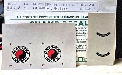 Champ O Scale Northern Pacific 36" Decal Set - OH-114 - One Pair | eBay