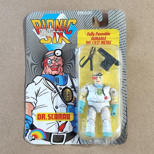 LJN vintage toys Bionic Six Dr. Scarab mint card | eBay