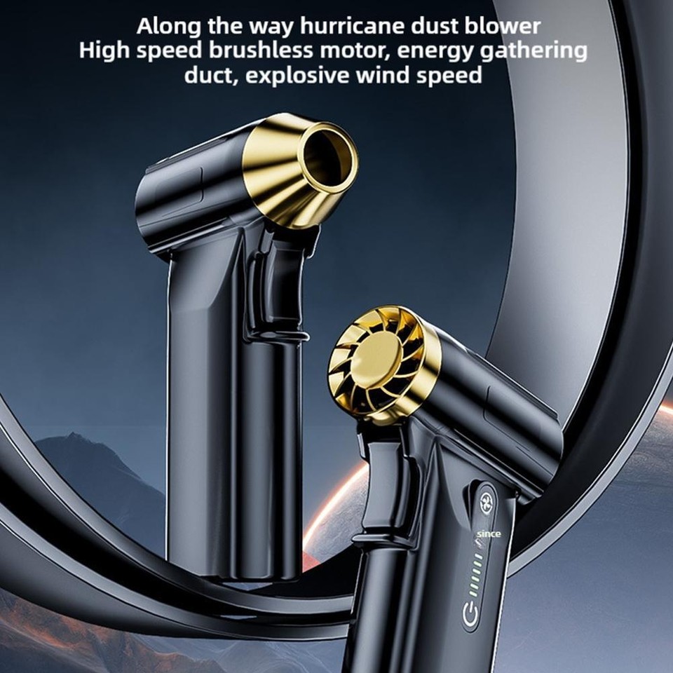Mini Air Blower With Extra Nozzle 130000RPM Turbo Jet Fan Wind Speed ...