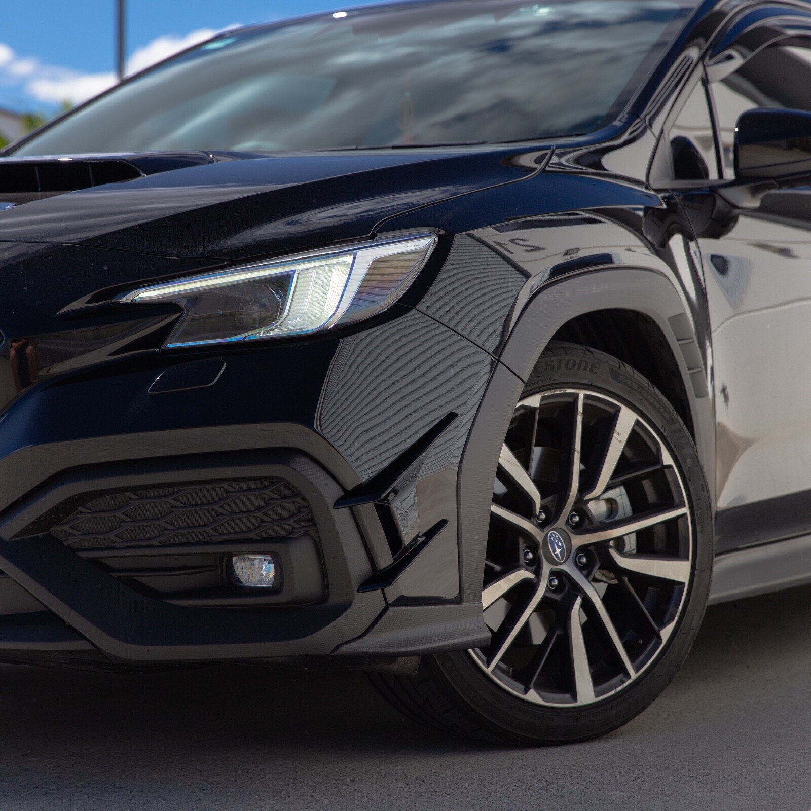 DMAKER D-Spec Front Canards V2 For 22+ Subaru WRX VB - World Rally Blue ...