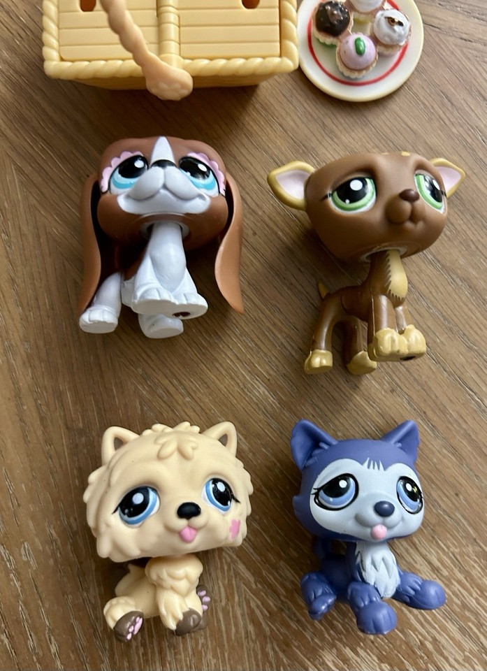 Littlest Pet Shop LPS Dot Eyes Dogs #1216 #1217 #1208 #1205 Husky | eBay