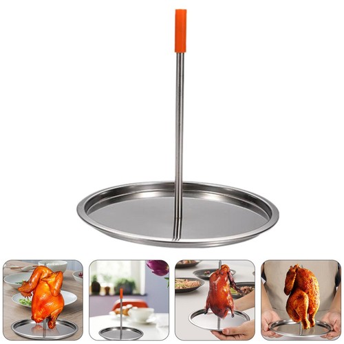 Bbq Vertical Skewer Stainless Steel Chicken Rack for Oven Grill Holder ...