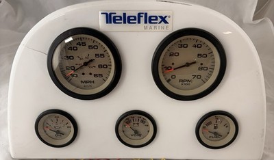 Teleflex Boat Gauge Set Outboard Inboard Tachometer Speedometer w/ Hour ...