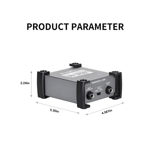PRO100 Passive DI Box 1-Channel,1/4" Unbalanced to XLR Balanced ...