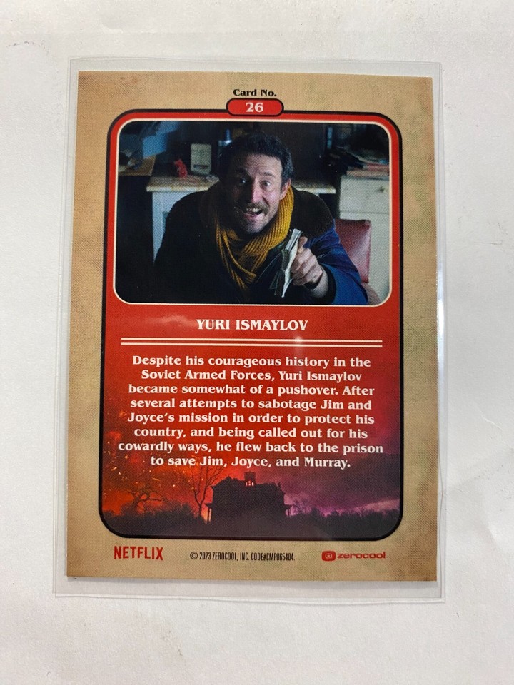 Yuri 2023 Zerocool Stranger Things Season 4 #26 Card Yellow | eBay