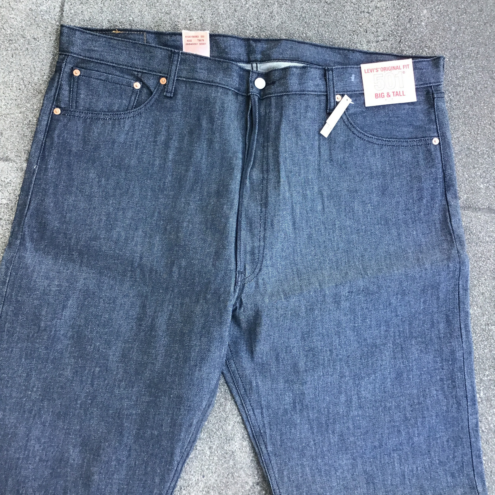NWT LEVI'S 501 MEN ORIGINAL STRAIGHT LEG JEANS BUTTON FLY GRAY 44 x 30 ...
