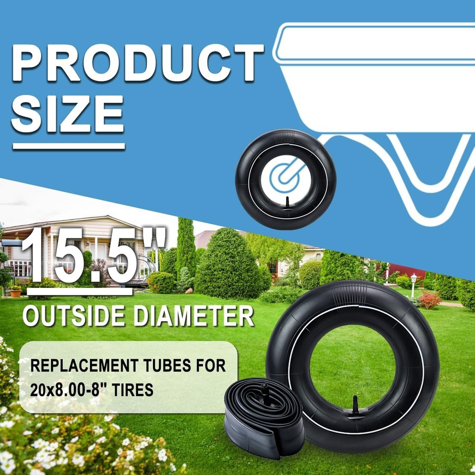Two 20x8-8 Tubes 20x10-8 Tubes 20x8.00-8 20x10.00-8 Golf Cart Mower ...