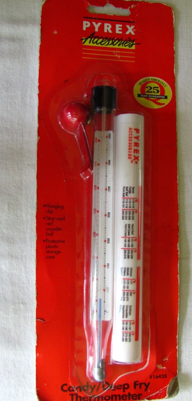 Pyrex Accessories Candy/Deep Fry Thermometer Vintage w/Case #16428 NOS ...