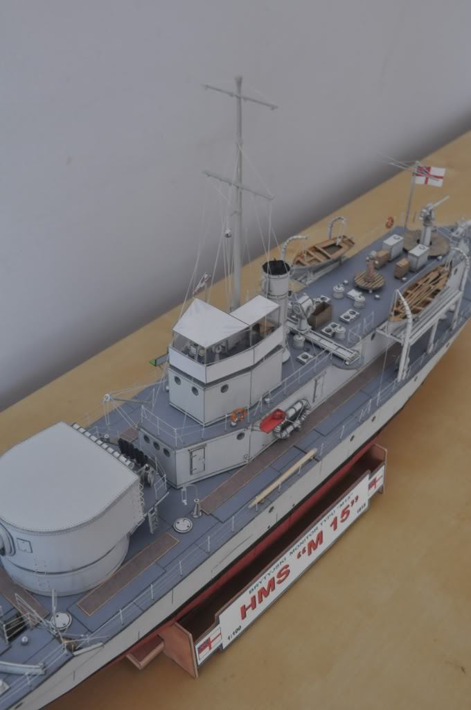 1:100 British Royal Navy HMS M15 M15-class monitor DIY Handcraft Paper ...