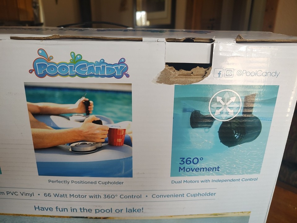 POOL CANDY SPLASH RUNNER MOTORIZED POOL LOUNGER Float 66watt Dual ...