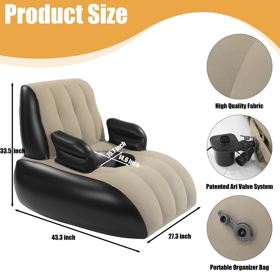 Inflatable BBL Chair Sofa with Hole, BBL Pillow for Post-Surgery ...