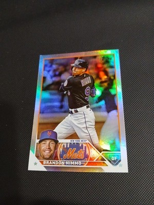 2023 Topps #614 Brandon Nimmo, New York Mets - Rainbow Foil Parallel | eBay