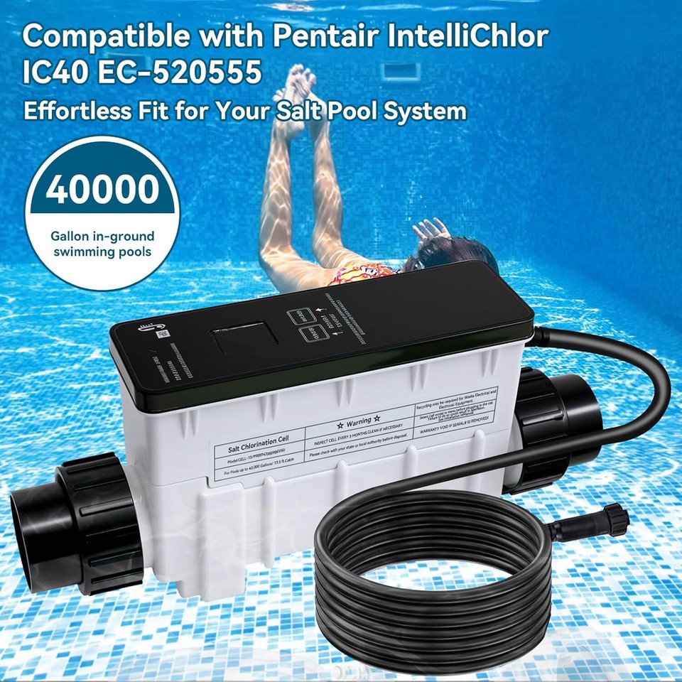 IC40 Pool Salt Chlorine Generator Cell Fit for Pentair IntelliChlor EC ...