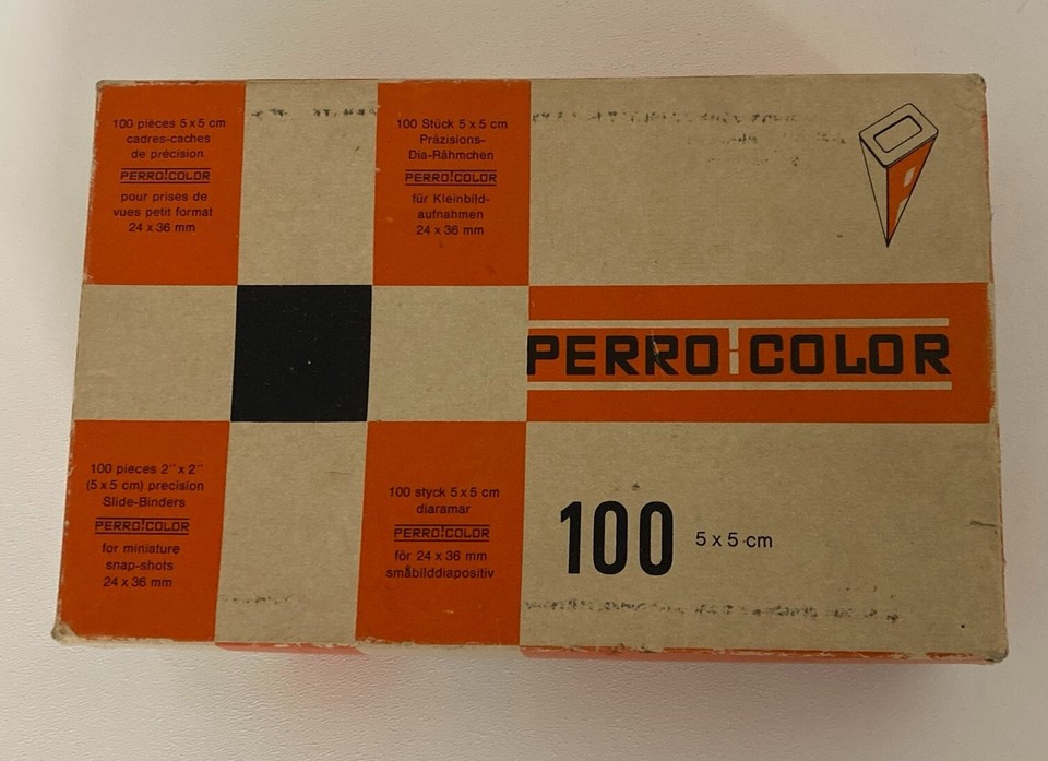 100 SLIDE BINDERS Perro Color 2" x 2" Metal Glass Slide Mounts ...