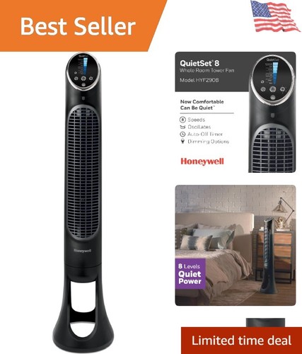 QuietSet 40-Inch Tower Fan with Remote Control - Stylish Black Cooling ...