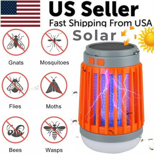 Solar USB Mosquito Killer Light Electronic Fly Bug Insect Trap Lamp ...