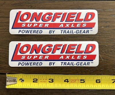 2 LONGFIELD AXLE decals stickers offroad overland jeep trails adventure ...
