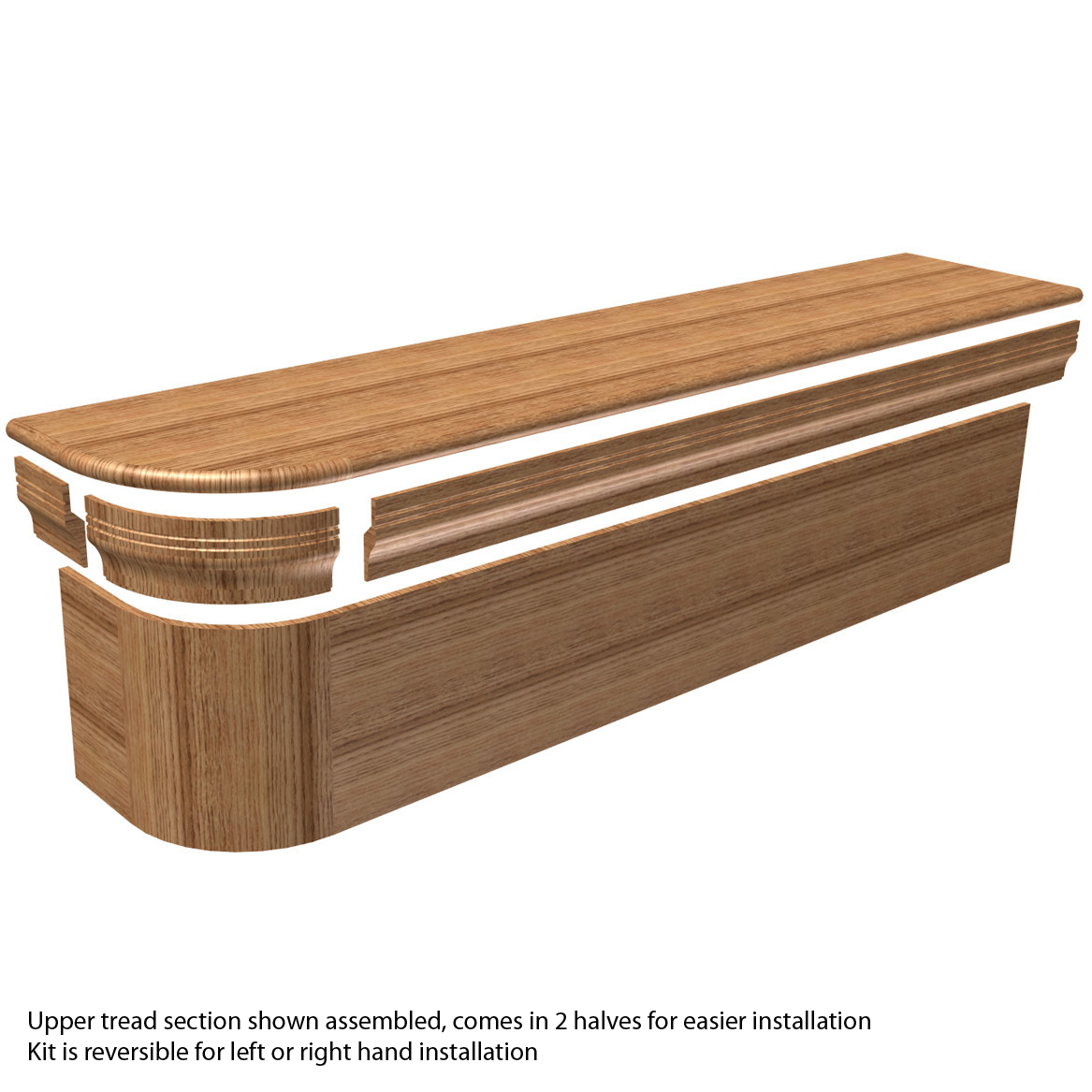 Oak Stair Cladding Bottom Bullnose Step | eBay UK