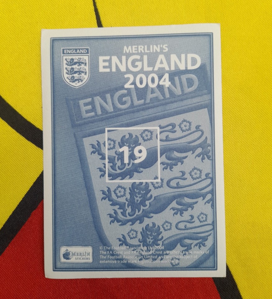 MERLIN EURO 2004 DAVID BECKHAM FOOTBALL STICKER 19 ENGLAND MANCHESTER ...