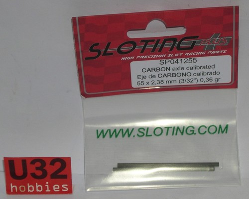 Sloting plus SP041255 Axe 55mm Carbone Poids 0.36gr Axe 2.38mm 2 Unités ...