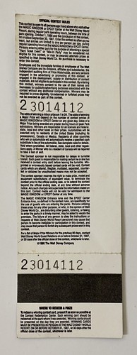 Walt Disney World Bumper Stickers 15 Year Anniversary And Ticket Stub ...