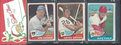 1965 Topps 12 Card Holiday Design Baseball Rack Pack...Gates Brown | eBay