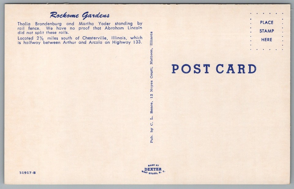 Chesterville Illinois Rockome Gardens Thalia Brandenburg Martha Yoder ...