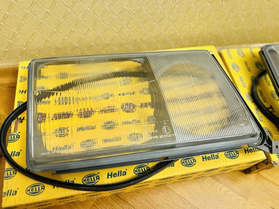 New Hella Mercedes-Benz W124 Headlight Glass Lens Left & Right Pair (86 ...