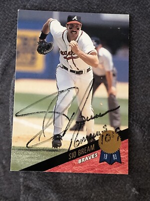 Sid Bream autographed baseball card (Atlanta Braves) 1993 Leaf #178 | eBay