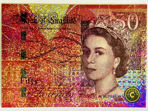 £50 BRITISH POUND STERLING NOTE #49 2024 Cardsmiths Currency S3 CRYSTAL ...