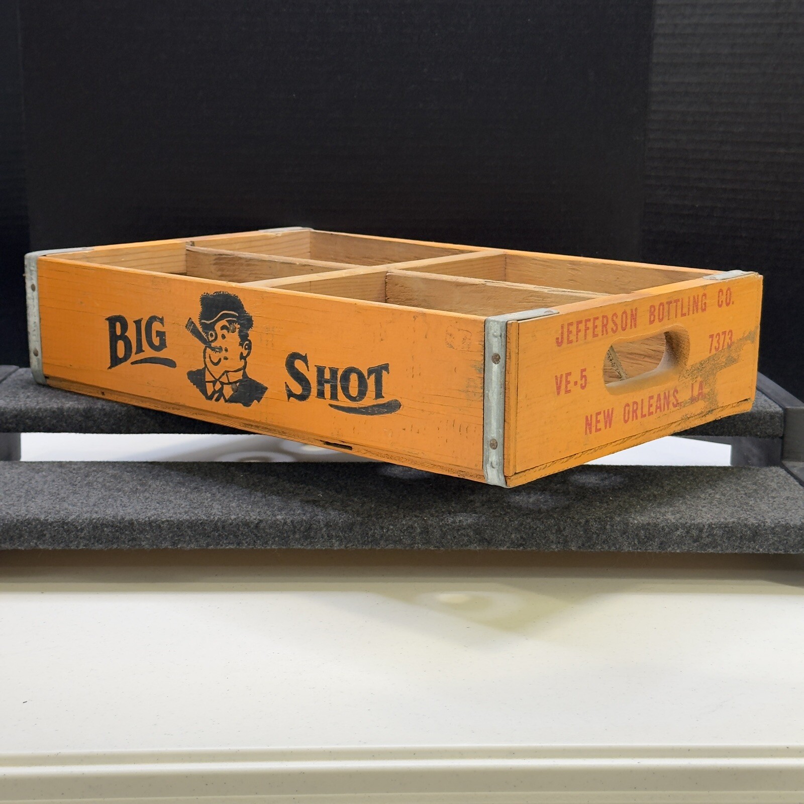 Vtg 50s 60s Big Shot Soda Pop Wood Crate Box Jefferson Bottling New ...