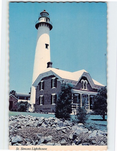Postcard St. Simons Lighthouse Georgia USA | eBay