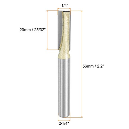 2pcs Bottom Cleaning Router Bit 1/4" Diameter 1/4" Shank Carbide Tipped ...
