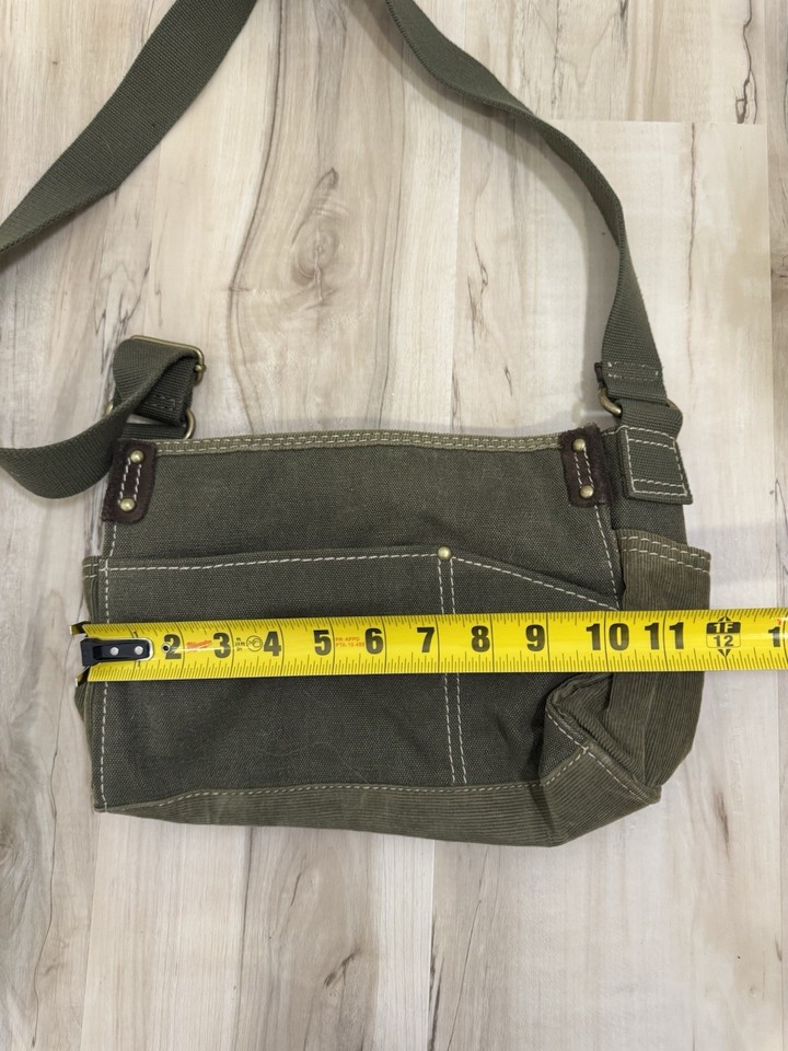 Fossil Olive Green Canvas Crossbody Shoulder Bag Purse | eBay