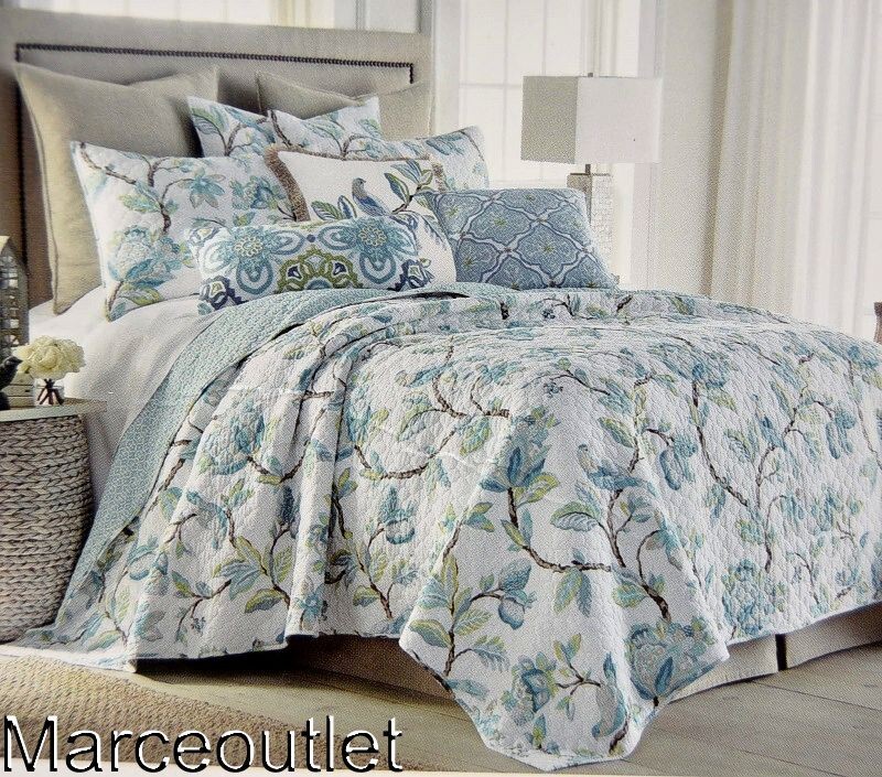 Levtex Home Cressida QUEEN Quilt & Shams Set Teal Multi | eBay