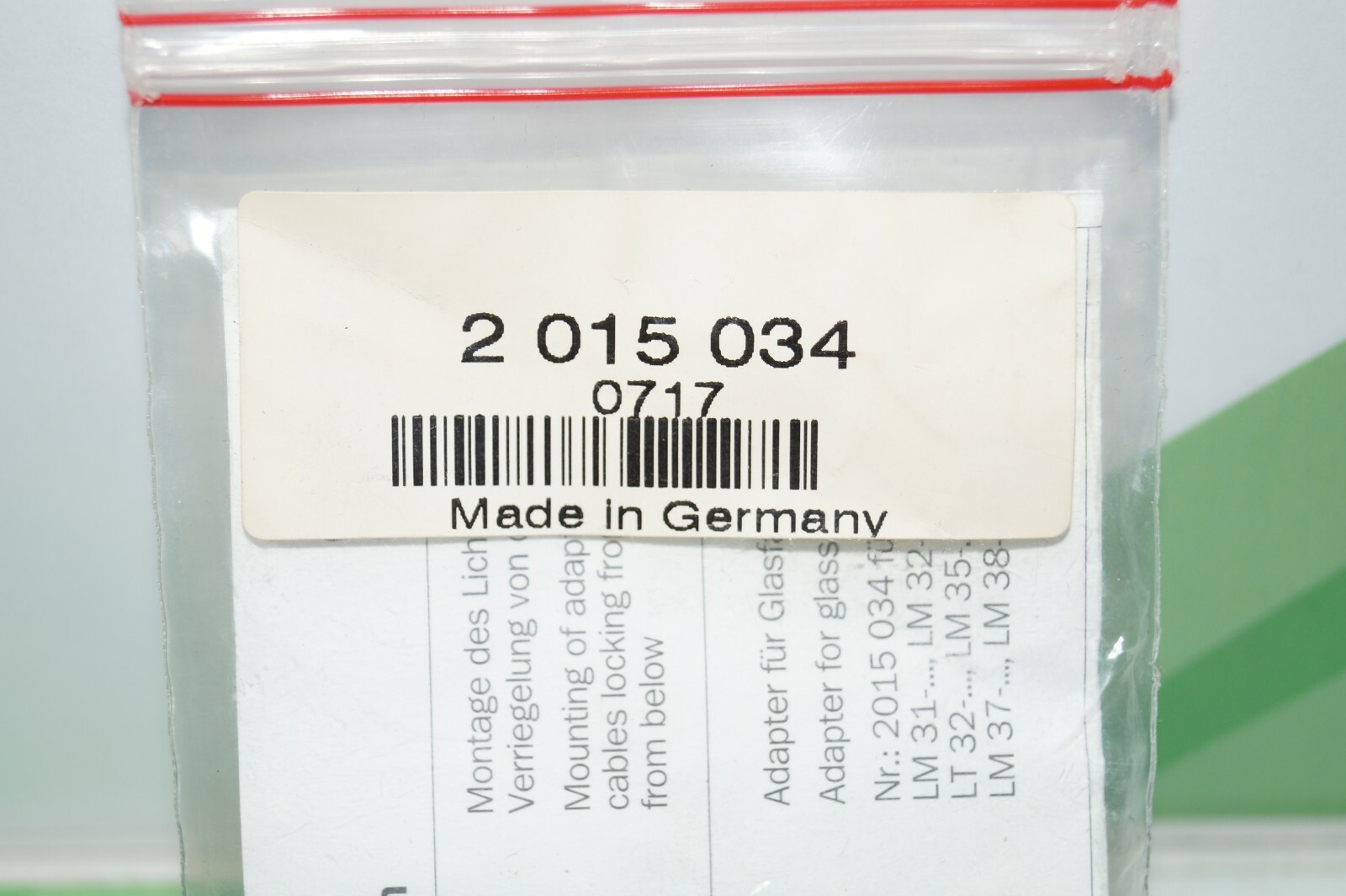 SICK AD-LL-GF / 2015034 Adapter Glasfaser Lichtleiter Kunststoff LM/LT ...