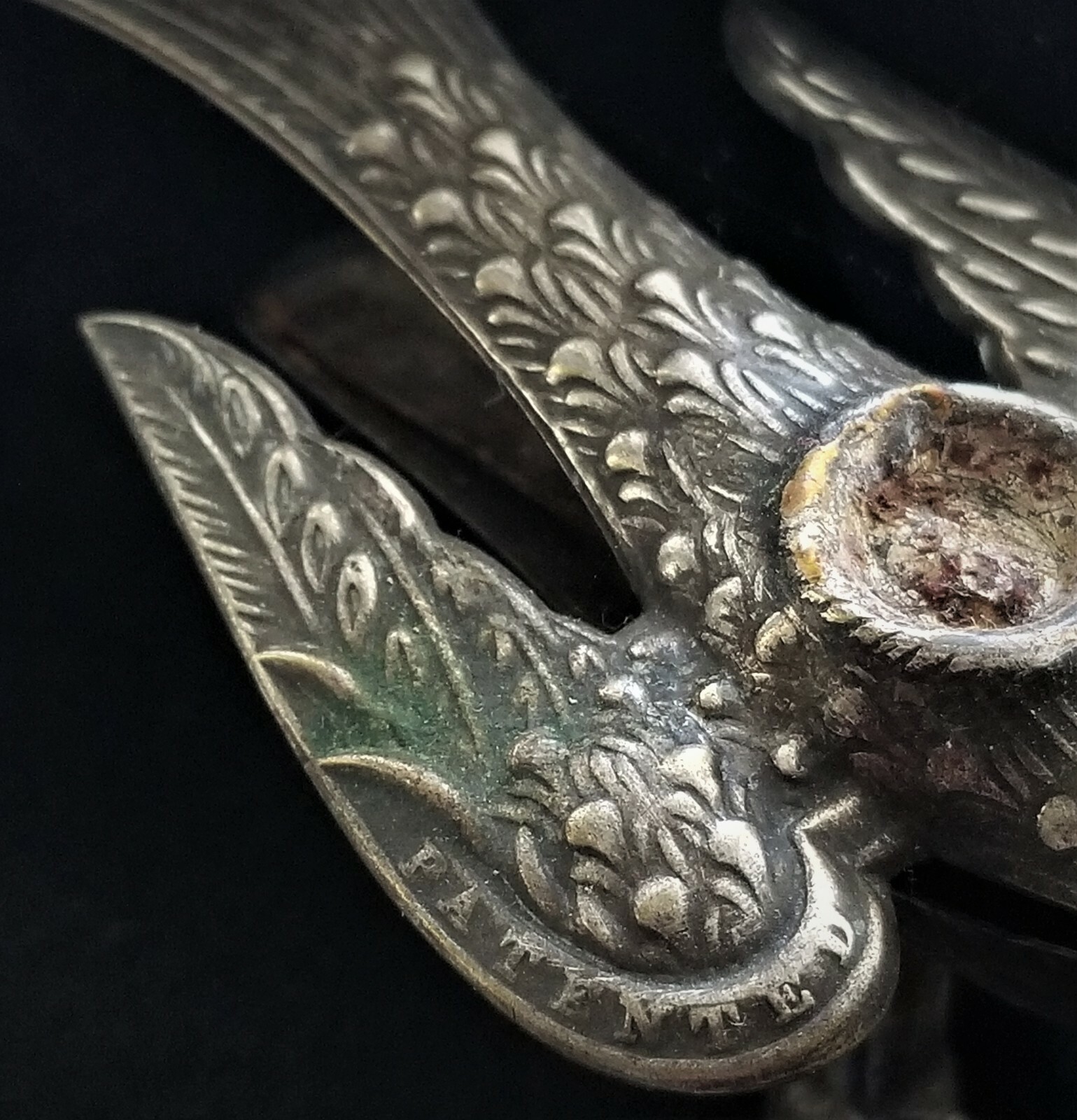 SEWING BIRD Clamp, Silverplate, Patent 1853, Waterman, B&H, Bradley and ...