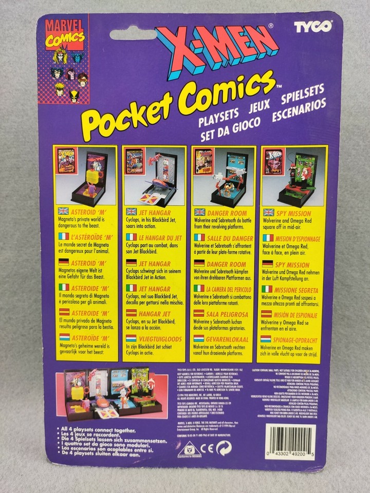 x-Men Vs Magneto Jet Hangar Tyco Pocket Comics Package New Portable ...