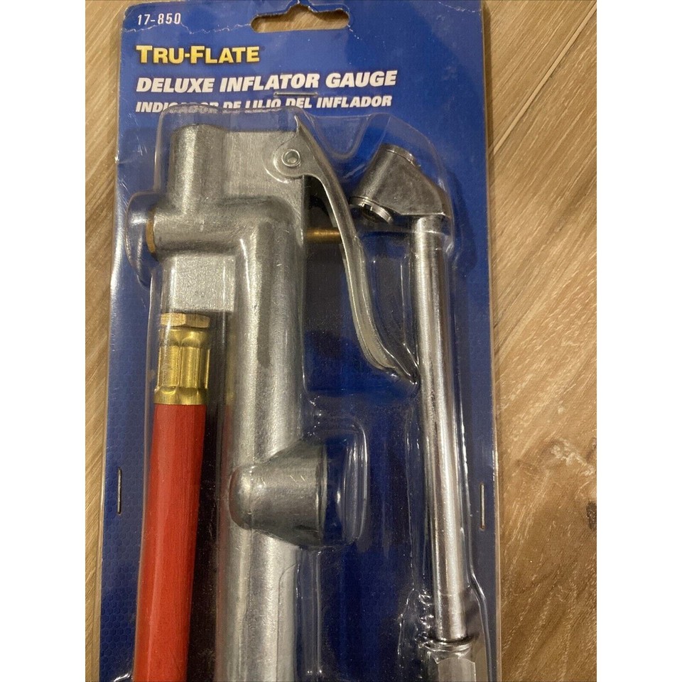 Plews Tru-Flate 17850 10 to 120 PSI Deluxe Inflator Gauge S-506 Dual ...