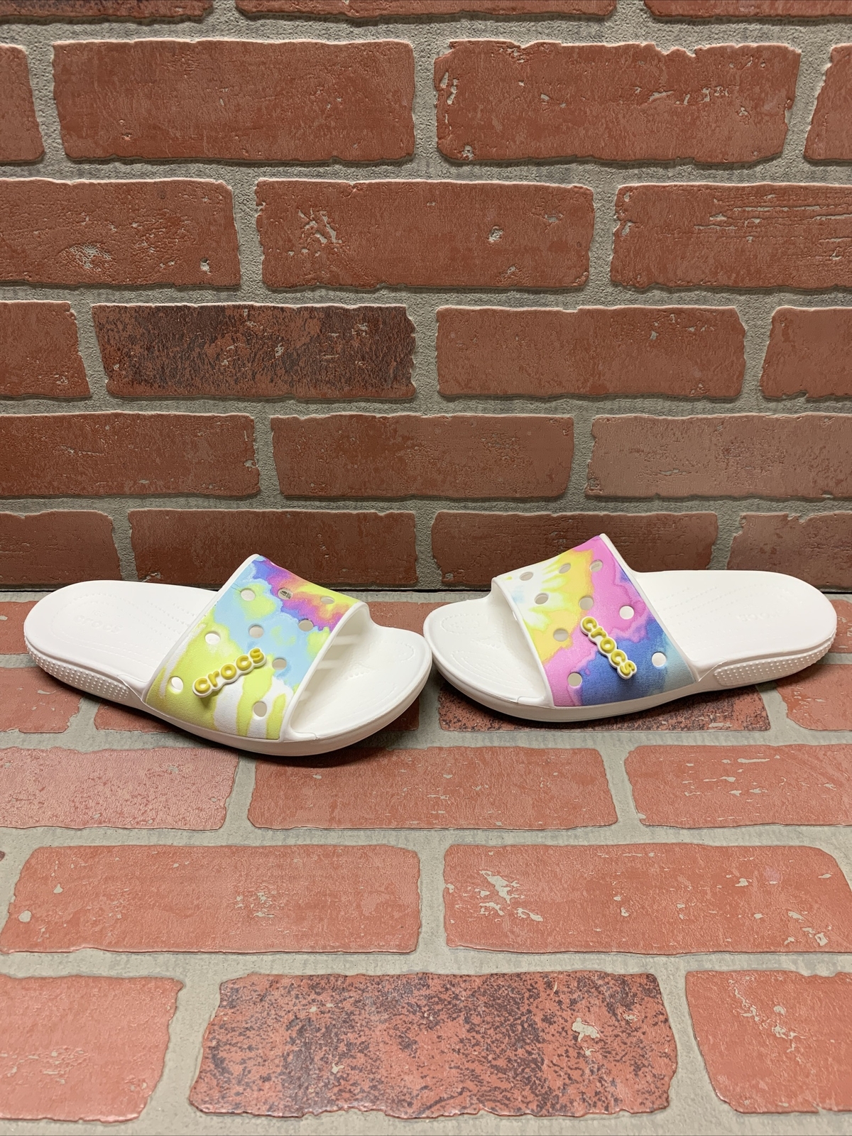 Crocs Classic Tie Dye Graphic Slide Multicolor Comfor… - Gem