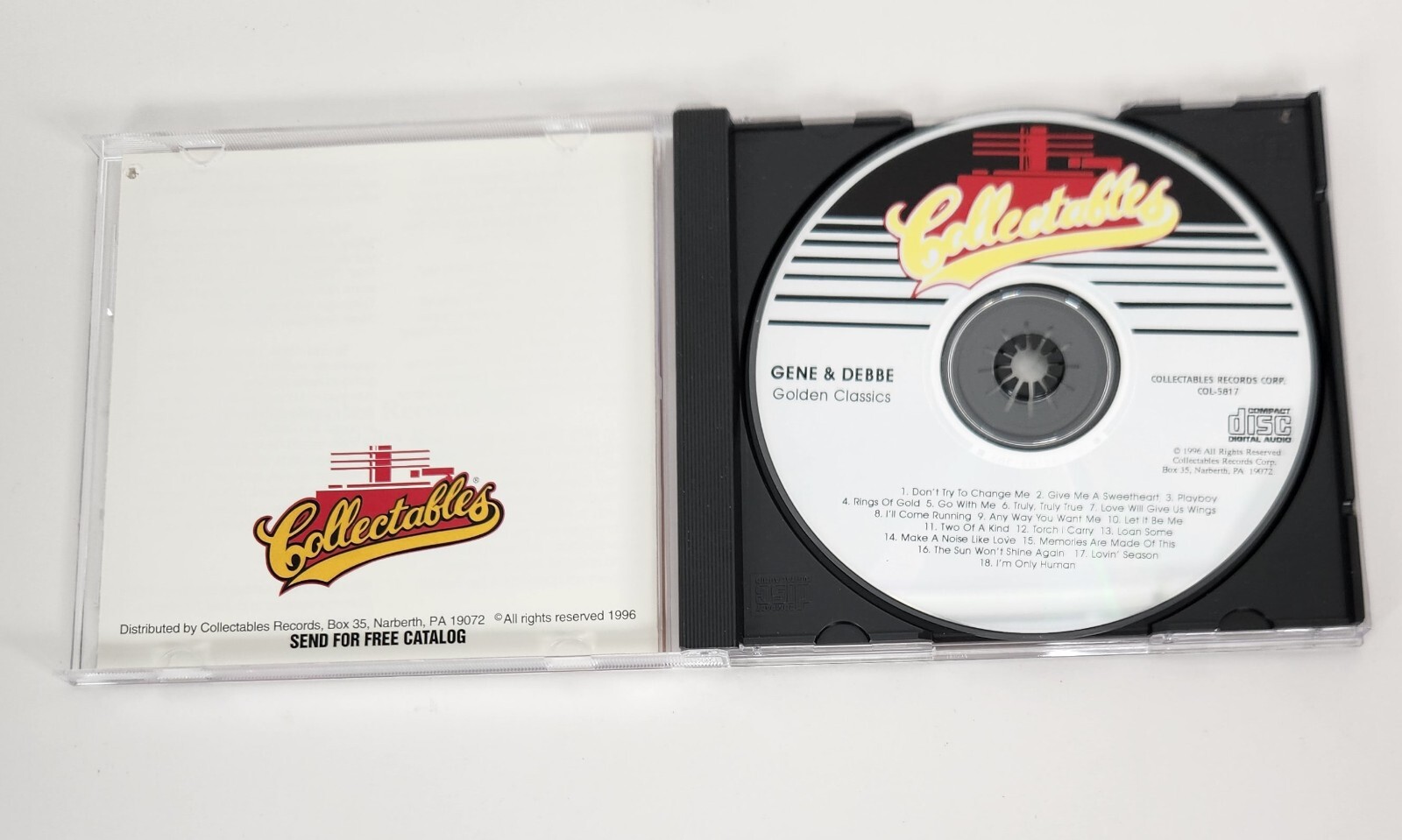 Gene and Debbe Golden Classics CD Thomas and Neville Collectables 1996 ...