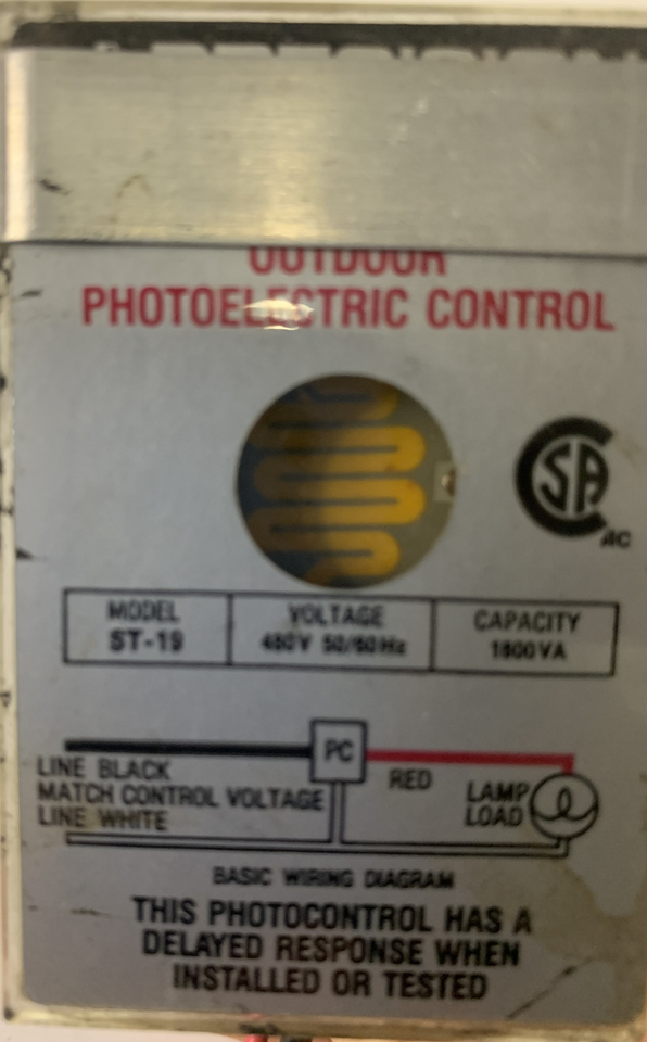 Precision Outdoor Photoelectric Control Model: ST-19 480 V 50/60 HZ | eBay