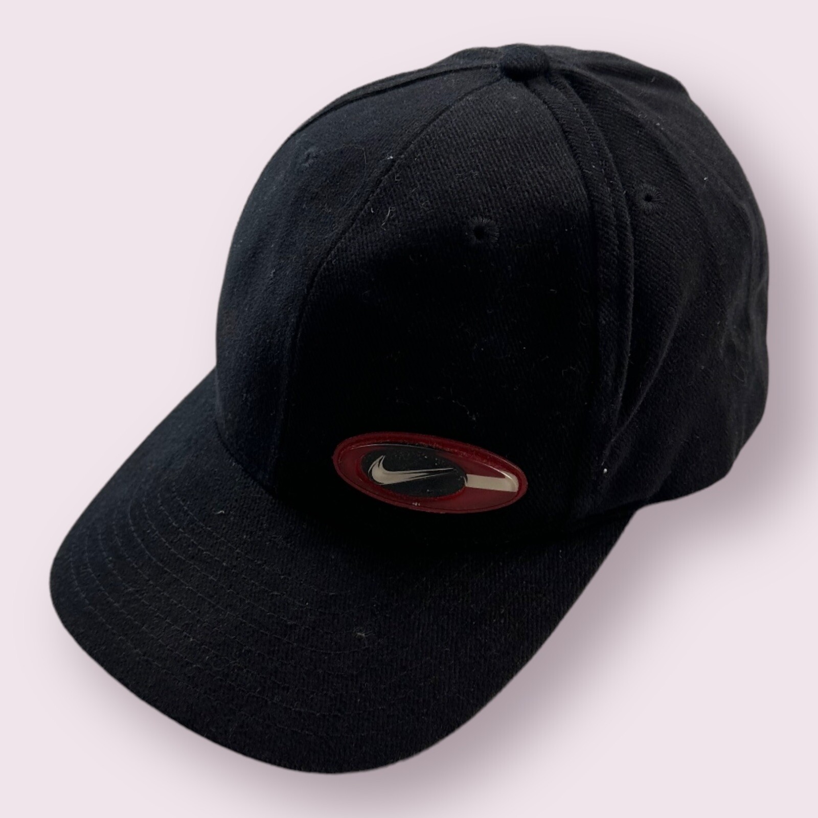 Vintage Nike Swoosh Hat 90s Embroidered Black - Gem
