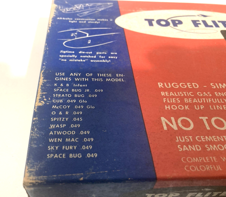 Vintage Top Flite Piper Cub Model Airplane Kit Jigtime Kit 27" FF CL ...
