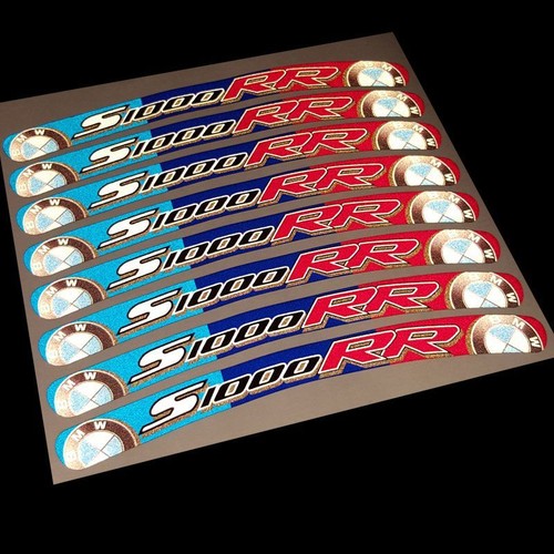 S1000 RR wheel rim Motorcycle decals graphics stickers x 12 REFLECTIVE ...