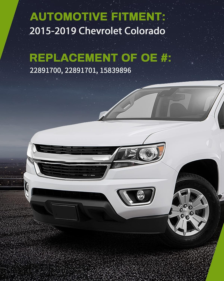 2015-2019 Chevy Colorado Fog Light Replacements Fog Lamps Kit With ...