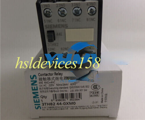 1PC SIEMENS 3TH82 44-0XM0 Contactor New Free Shipping 3TH8244-0XM0 | eBay
