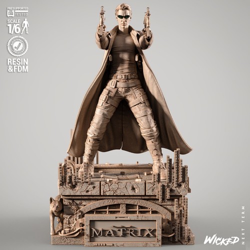 Neo The Matrix Collectible Resin Statue Unpainted Model Kit 1:6 1:9 1: ...